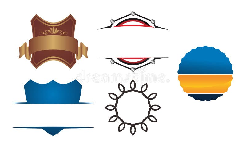 Template Emblem Blank Set stock vector. Illustration of abstract ...