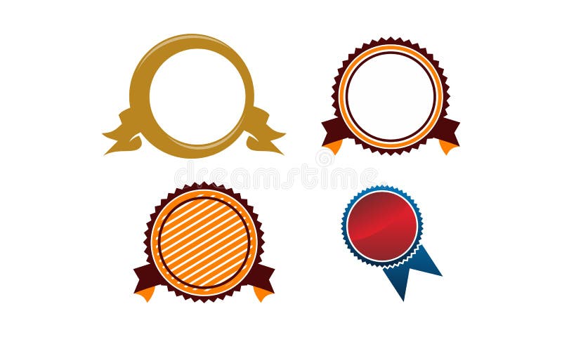 Template Emblem Blank Set stock vector. Illustration of badge - 113962920