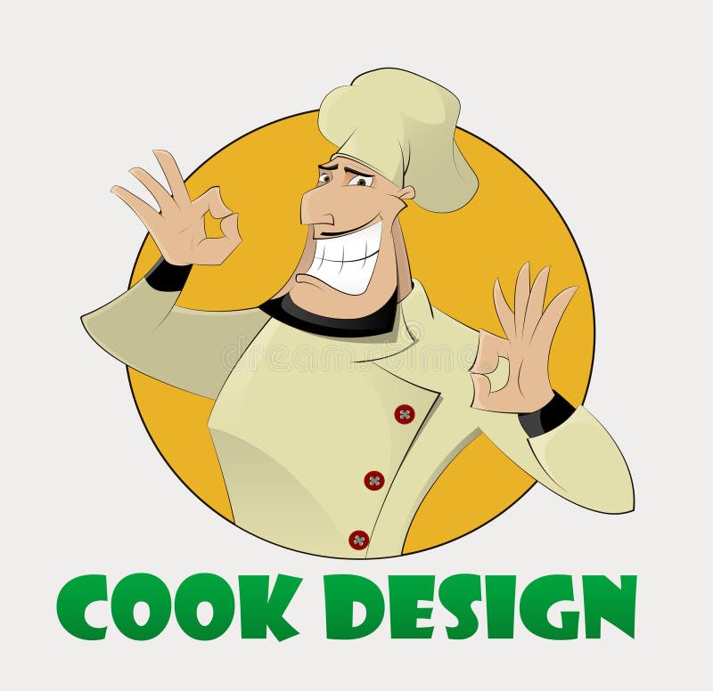 Template of the Emblem with Chief Cook Stock Vector - Illustration of ...