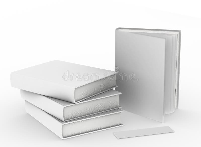 Template Empty Book Mockup , 3D Rendering Stock Illustration ...