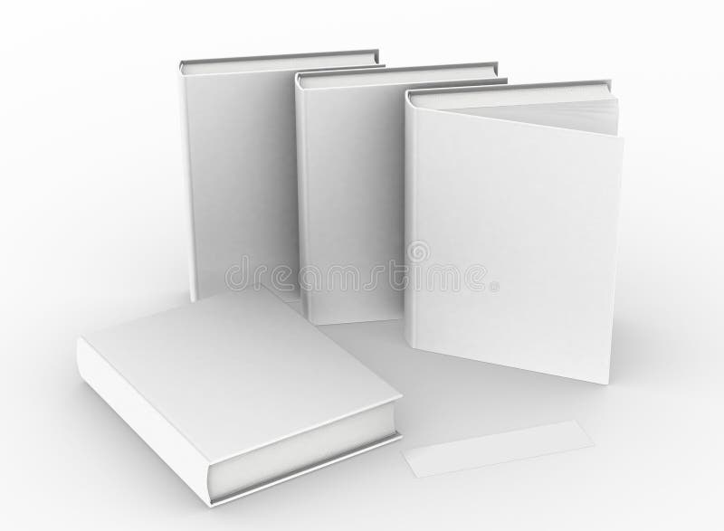Template Empty Book Mockup Set White Background Stock Illustration ...