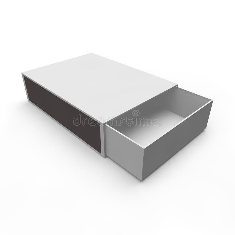 Template - empty matchbox stock illustration. Illustration of open ...