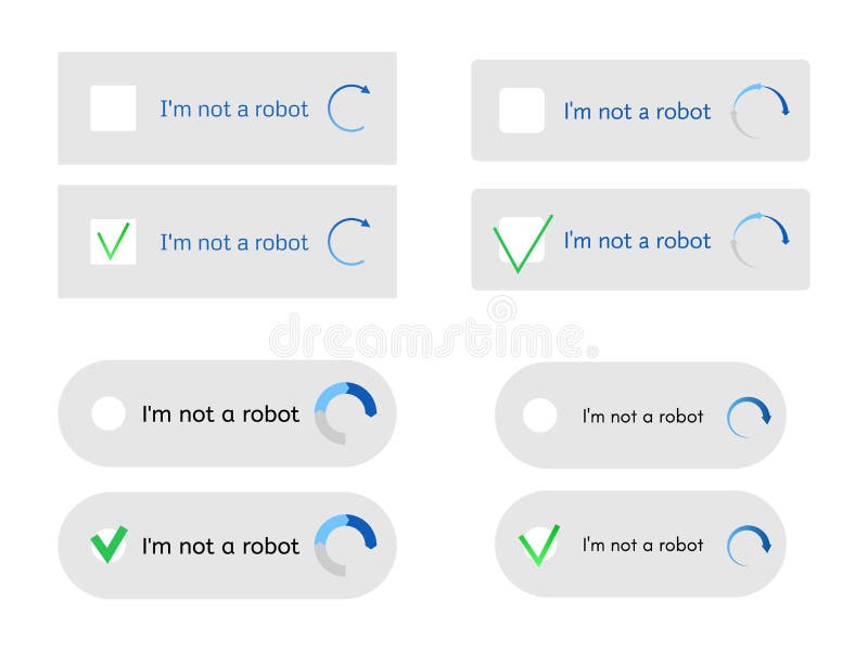 Template for Entering Captcha I`m Not a Robot Stock Vector ...