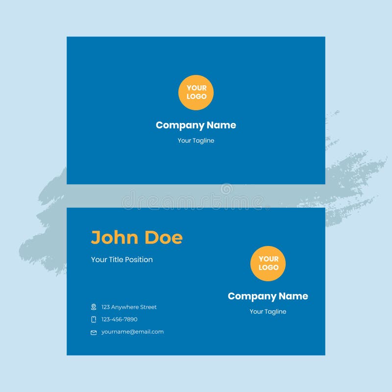 Blue Horizon a Professional Business Card Template Vector Stock Vector ...