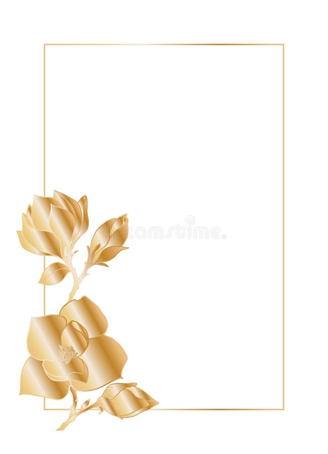 Magnolia Golden Frame Stock Illustrations – 322 Magnolia Golden Frame ...