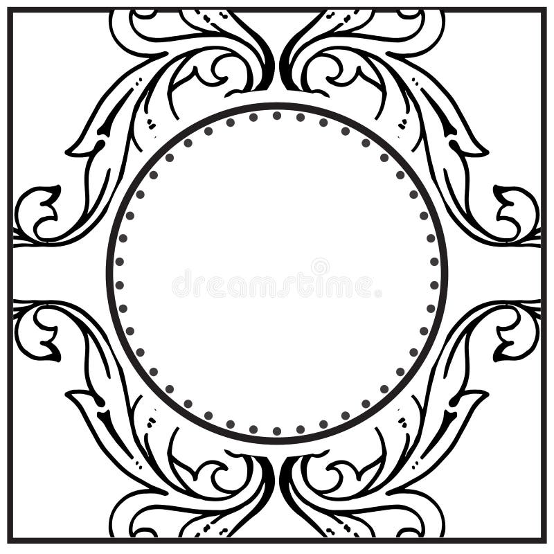 Template of Flower Frame, Design for Card, Pattern Unique. Vector Stock ...