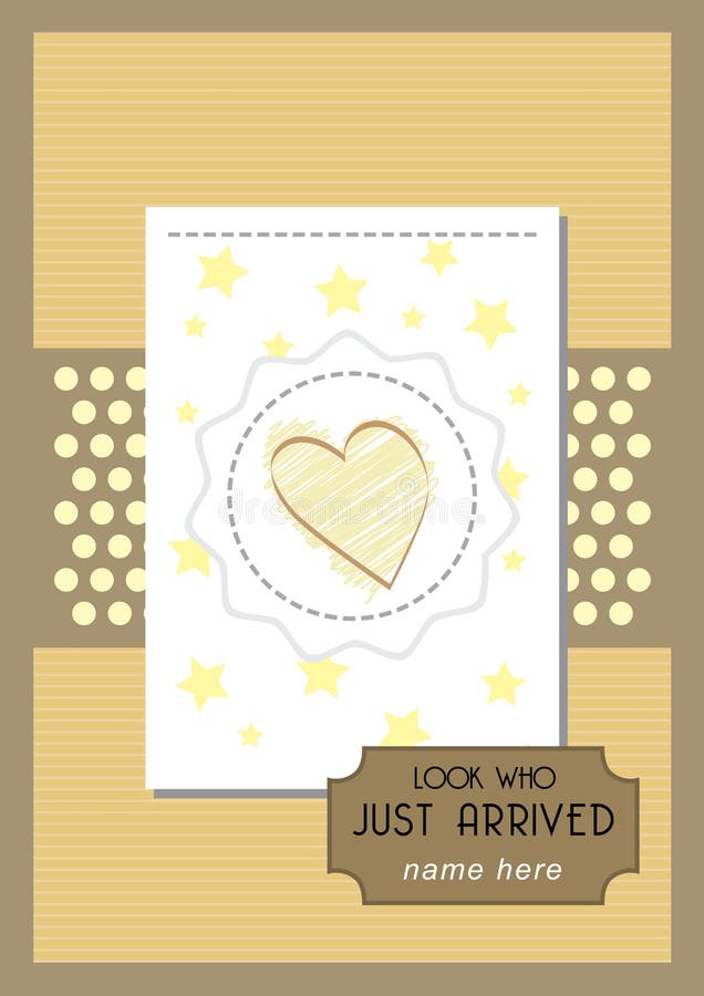 Template Frame Design for Baby Arrival Stock Illustration ...