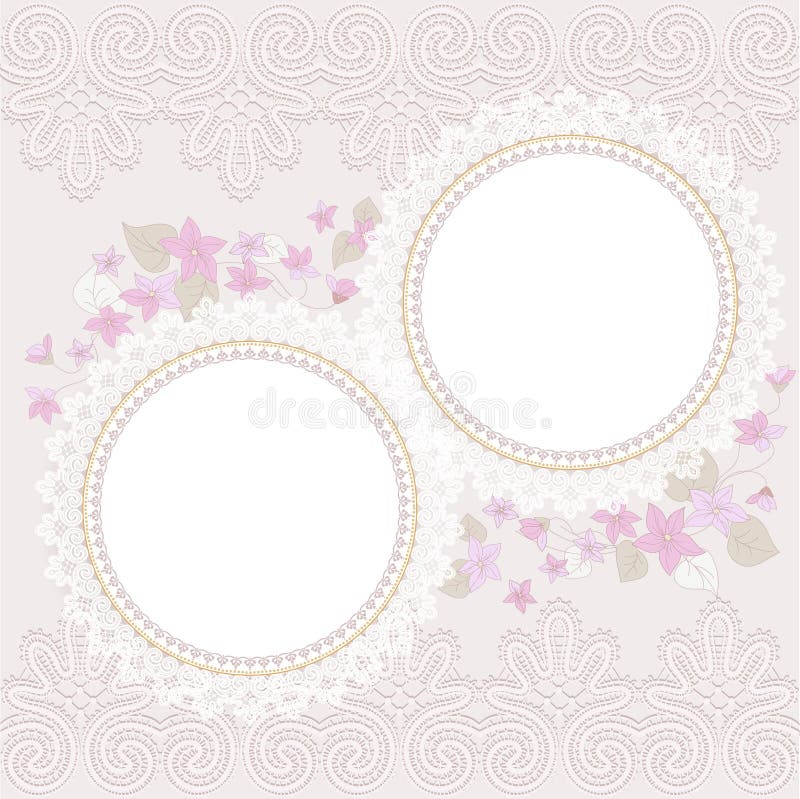 Template Frame Design for Card Stock Vector - Illustration of lace ...