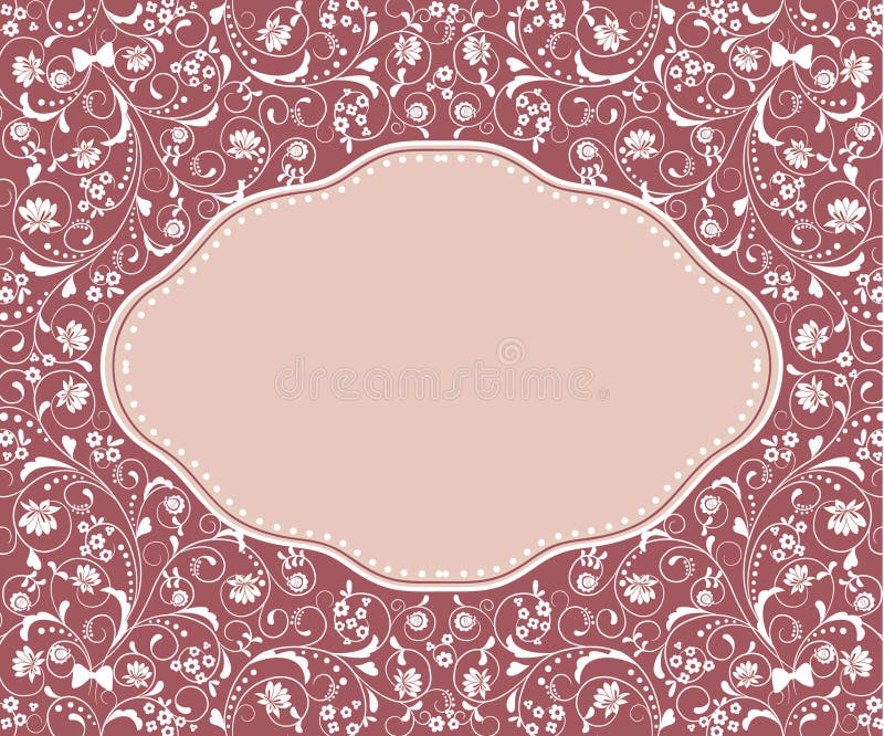 Template Frame Design for Card Stock Illustration - Illustration of ...