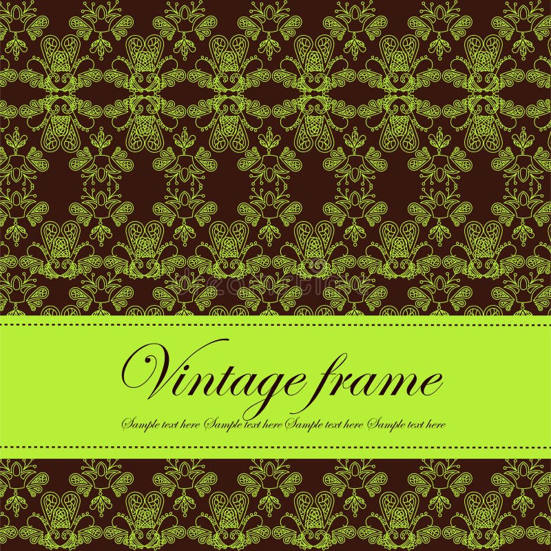 Template Frame Design For Card. Stock Vector - Illustration of mesh ...