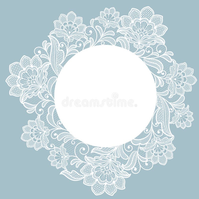 Template Frame Design for Card. Lace Frame Stock Vector - Illustration ...