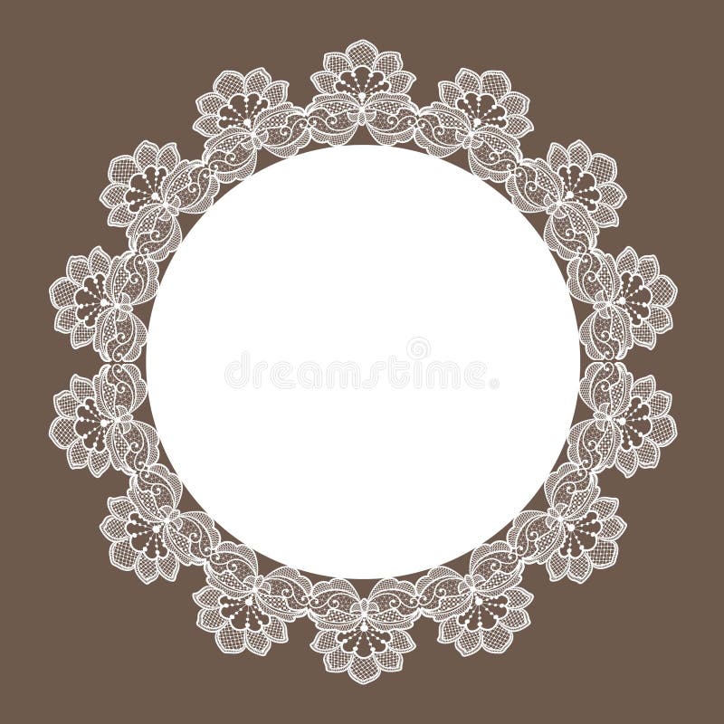Template Frame, Design for Invitation Card. Vintage Lace Doily Stock ...