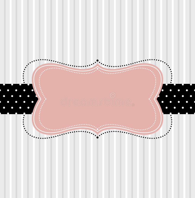 Template Frame Design for Greeting Card Stock Vector - Illustration of ...