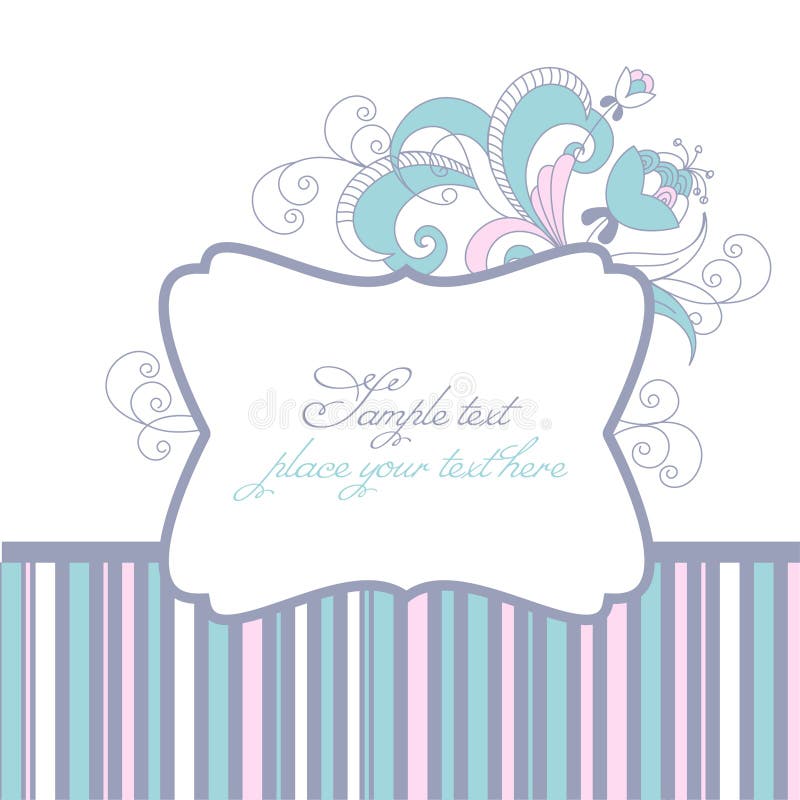 Template Frame Design for Greeting Card Stock Illustration ...