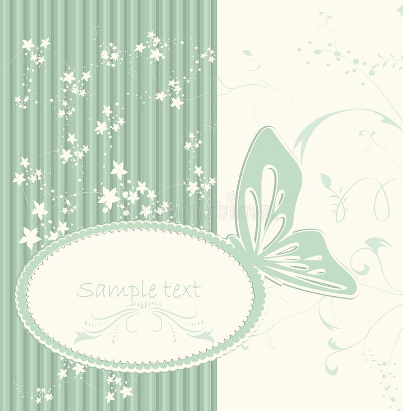 Template Frame Design for Greeting Card Stock Vector - Illustration of ...