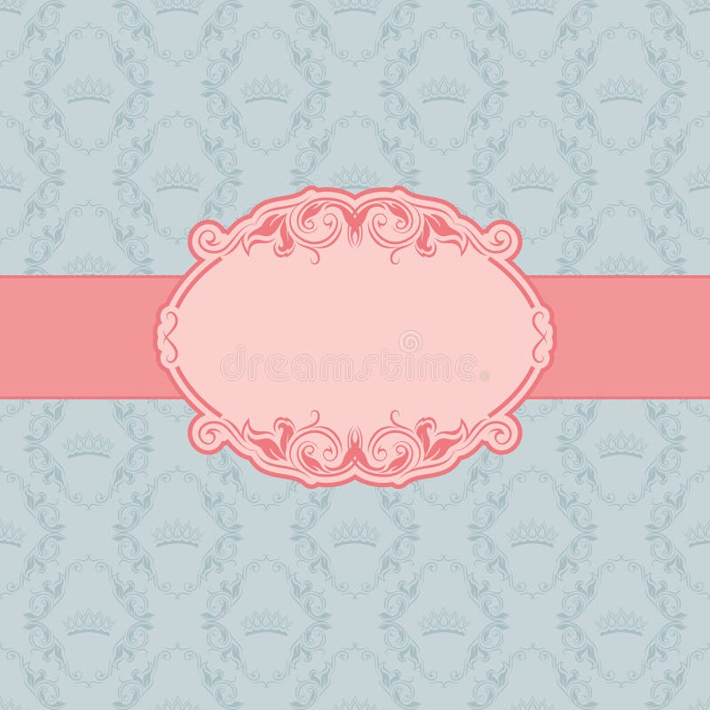 Template Frame Design for Greeting Card . Stock Vector - Illustration ...