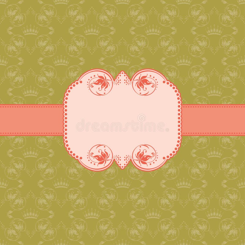 Template Frame Design for Greeting Card . Stock Vector - Illustration ...