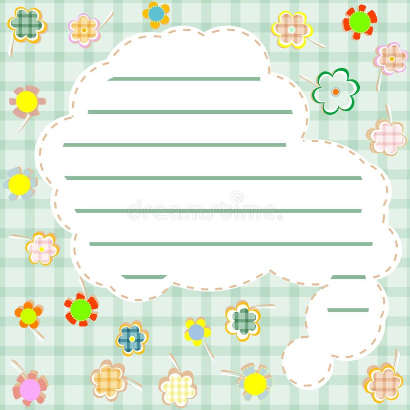 Template Frame Design for Greeting Card. Vector Stock Vector ...