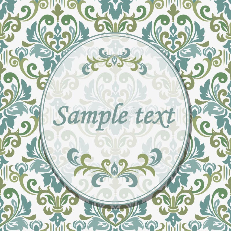 Floral Pattern for Invitation Card Stock Vector - Illustration of ...