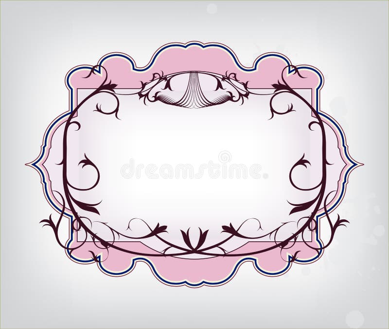 Template Frame Design for Post Card Stock Illustration - Illustration ...