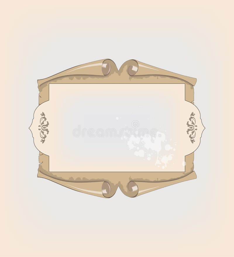 Template Frame Design for Post Card Stock Illustration - Illustration ...