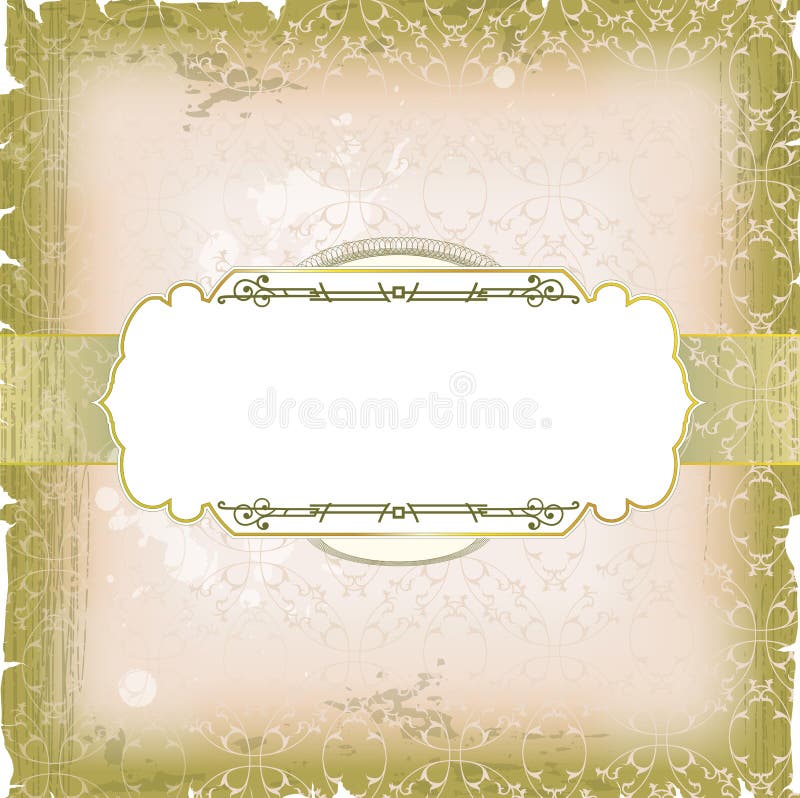 Template Frame Design for Post Card Stock Illustration - Illustration ...