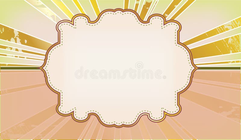 Template Frame with the Rays in the Background Stock Illustration ...