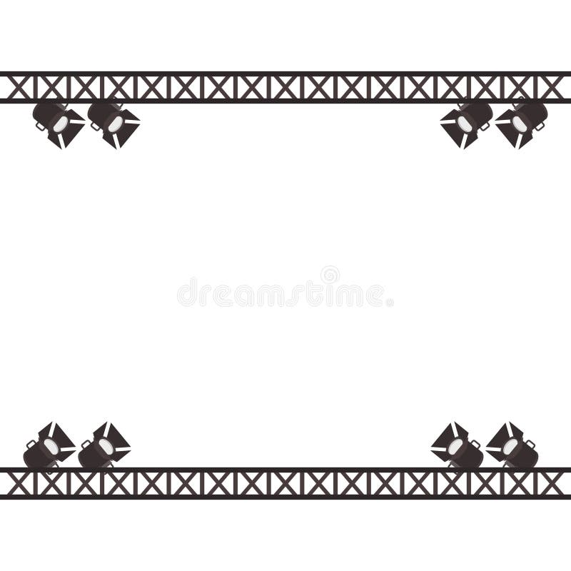 Template of Framework with Projectors, Spot Light for Lighting, Metal ...