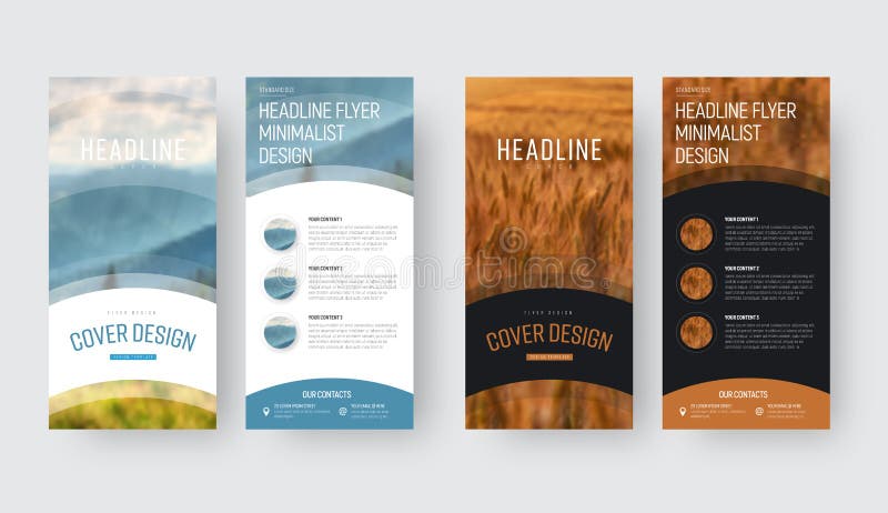 Template for the Front and Back Pages of a Vector Flyer Stock Vector ...