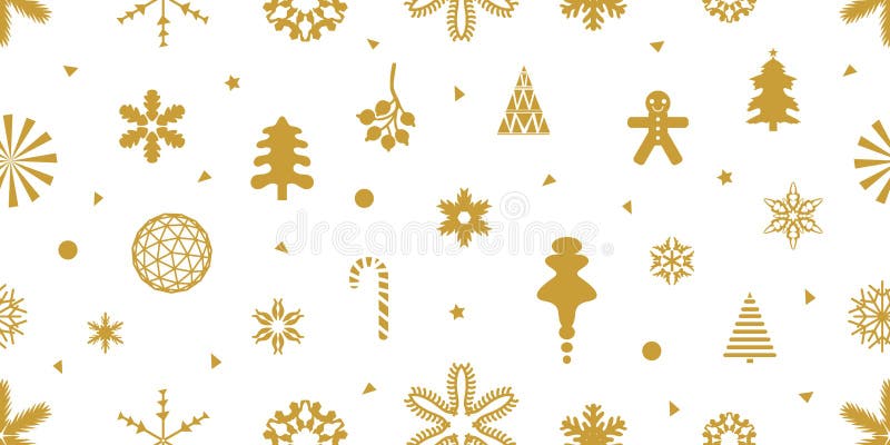 Mix of Golden Elements on White Background. Stock Vector - Illustration ...