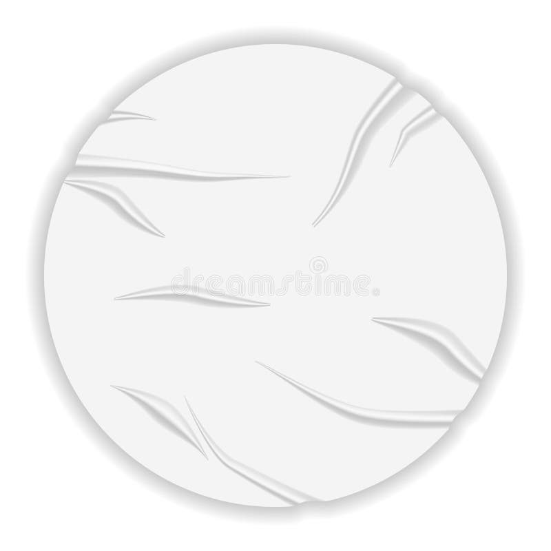 Template Glued Paper with Wrinkles Effect Realistic Stock Vector ...