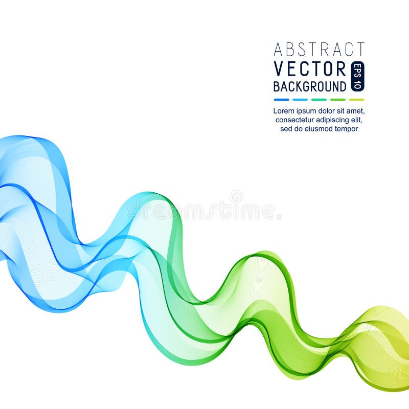 Template with Gradient Rainbow Wave Line for Your Text, Information ...