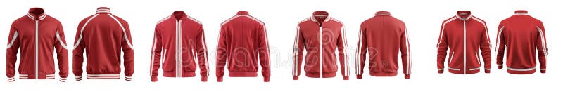 Template for Graphic Design of a Red Jacket for Men, Front and Back ...