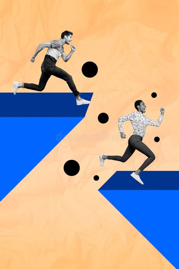 Template Graphics Collage Image of Funky Colleagues Having Working ...