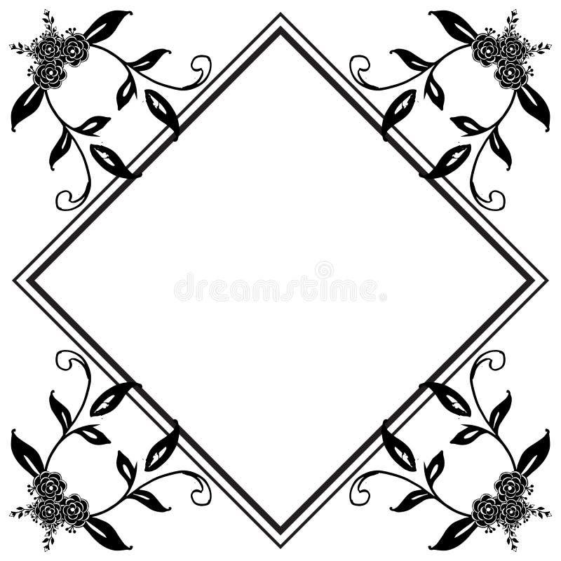 Template of Greeting Card, Invitation Card, Various Cute Flower Frame ...