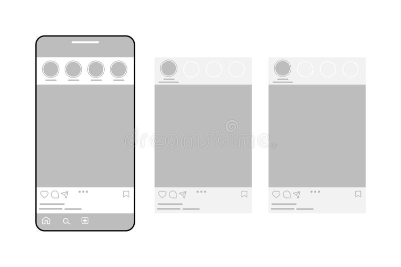 Template with Grey Phone Interface. Vector Illustration Stock Vector ...