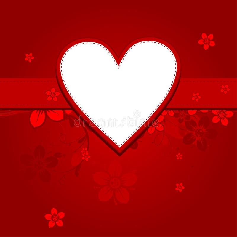 Template Heart Greeting Card Stock Vector - Illustration of spring ...