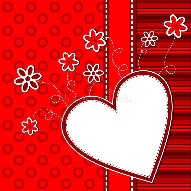 Template Heart Greeting Card Stock Vector - Illustration of celebration ...