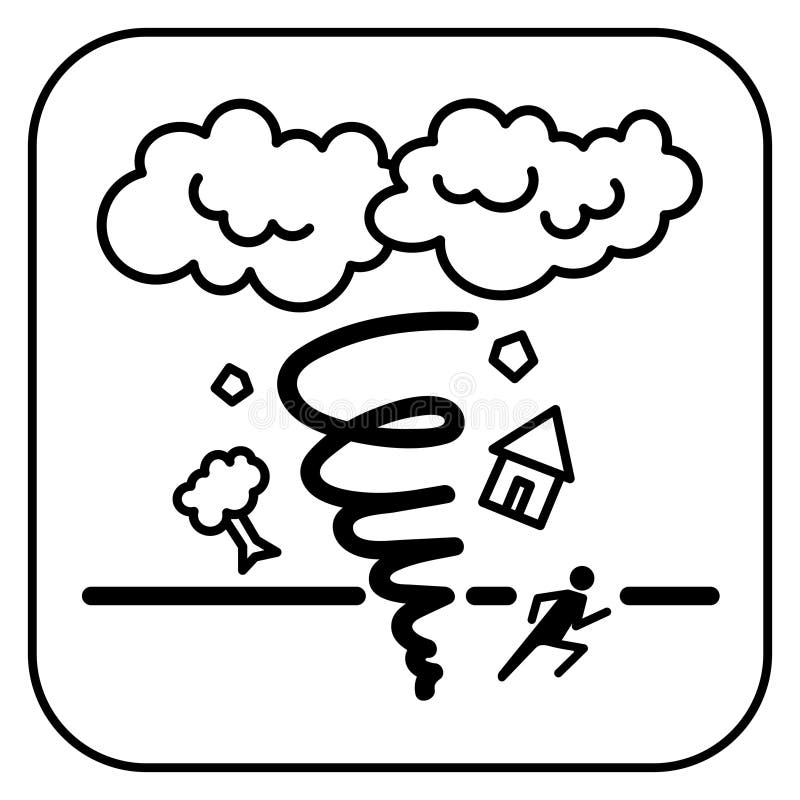 Tornado Natural Disaster Vector Icon Stock Vector - Illustration of ...