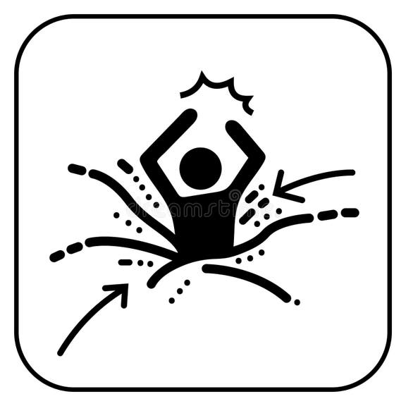 Caution Quicksand Vector Icon Stock Vector - Illustration of flood ...
