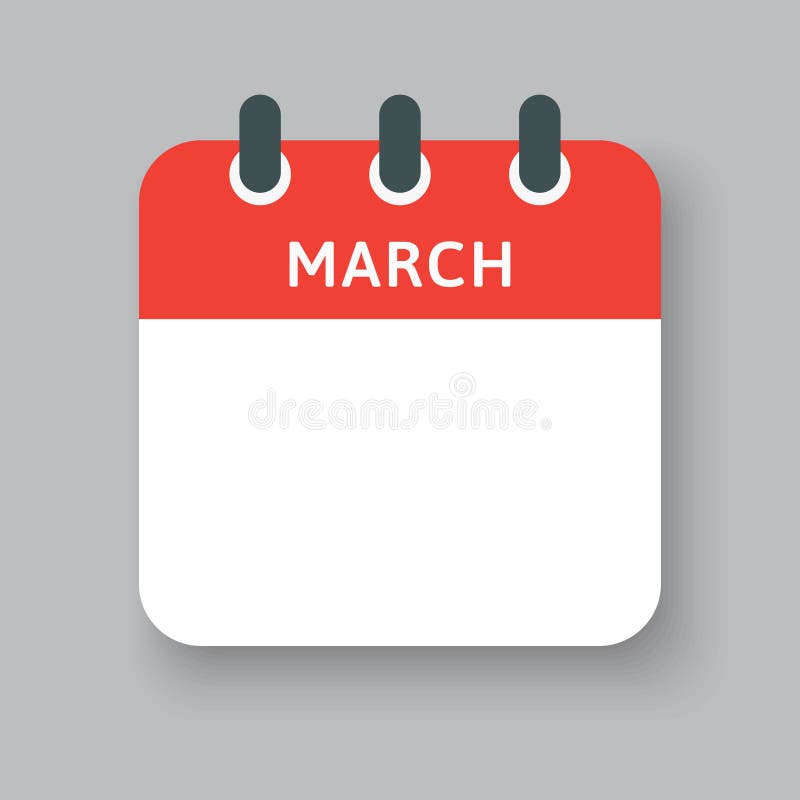 Template Icon Calendar, Month of Year March Stock Vector - Illustration ...
