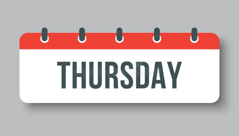 Template Icon Page Calendar, Day of Week Thursday Stock Vector ...