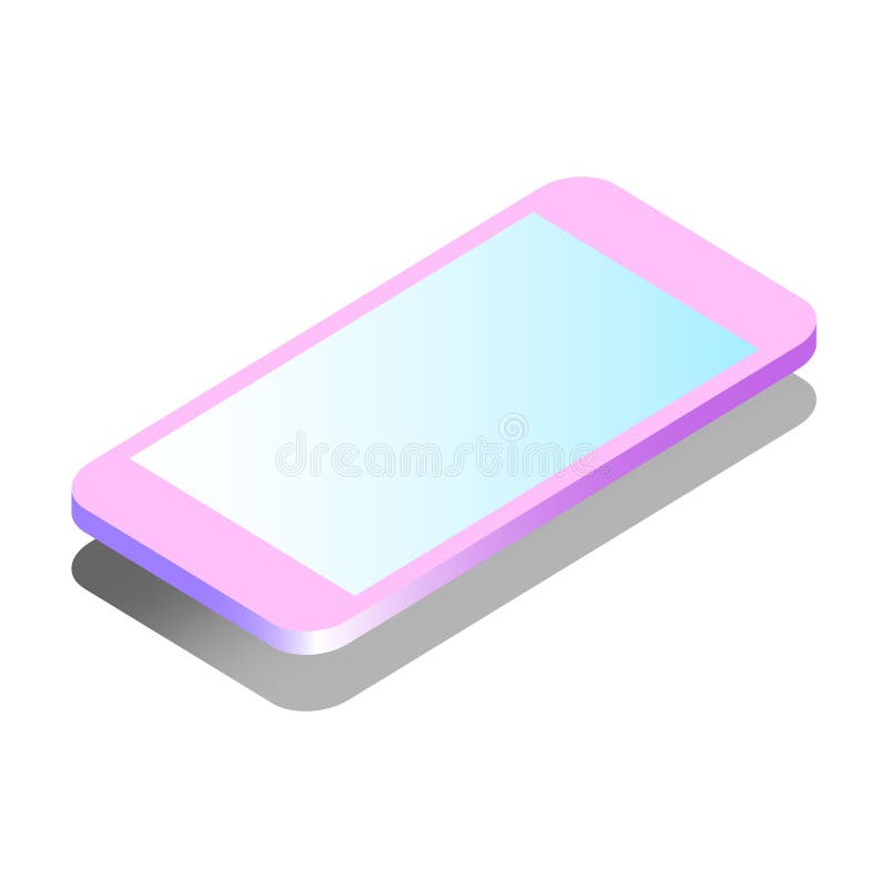 Mockup Generic Device. Smartphone Frame Blank Screen, Rotated Position ...