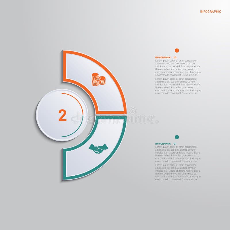 Template for Infographics with 2 Text Area Positions Stock Vector ...