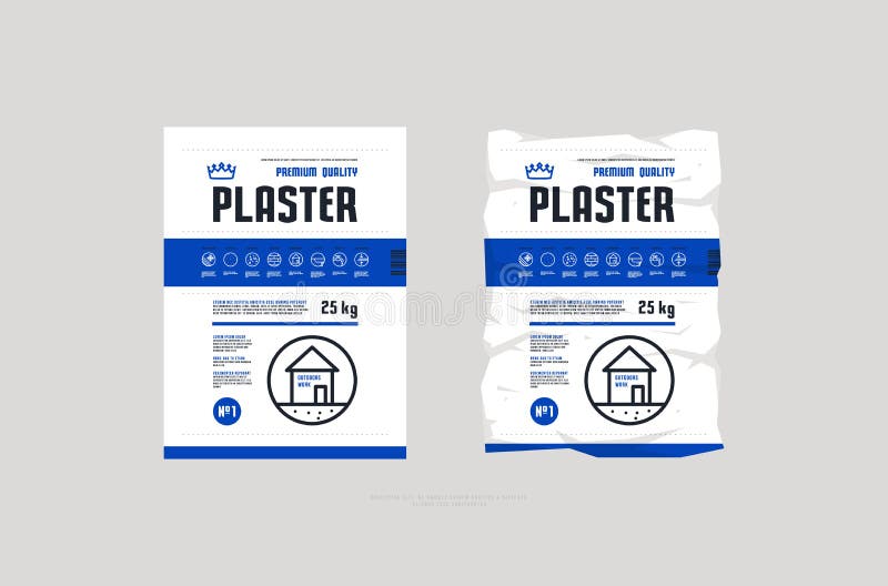 Template Label for Facade Plaster Packaging Stock Vector - Illustration ...