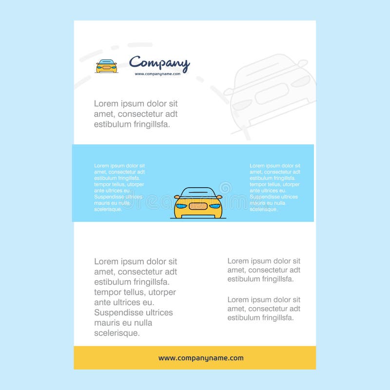 Template Layout for Car Comany Profile ,annual Report, Presentations ...