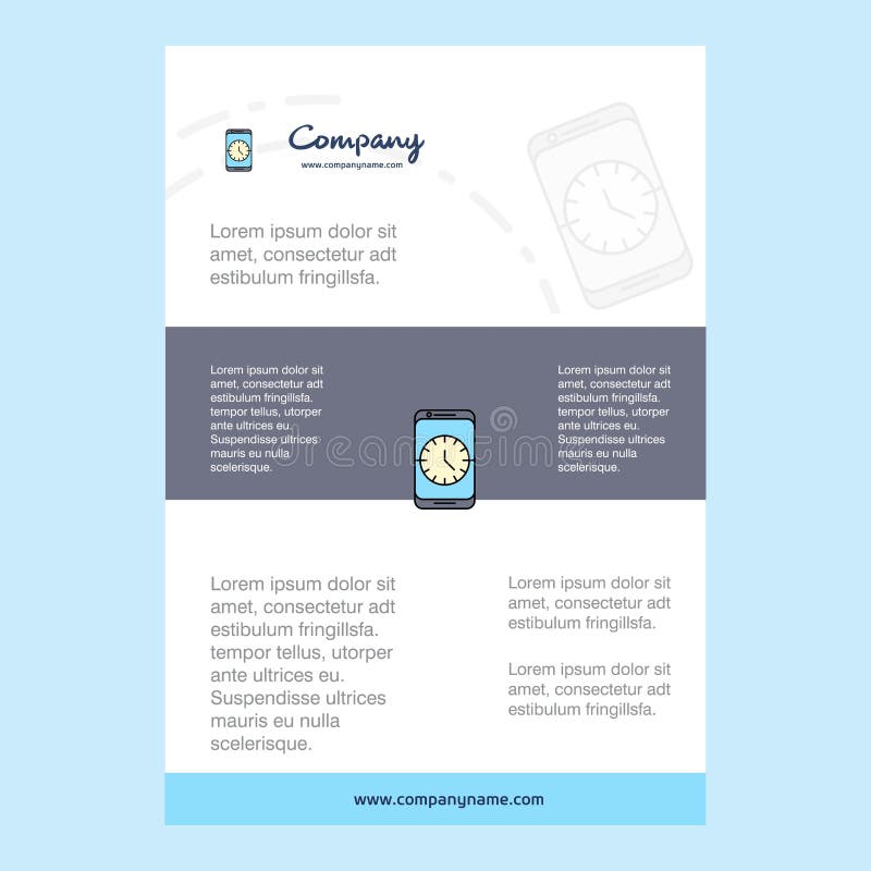 Template Layout for Clock Comany Profile ,annual Report, Presentations ...