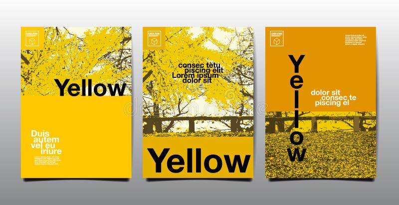 Template Layout Design, Cover Book. Vector, Yellow Theme Stock Vector ...