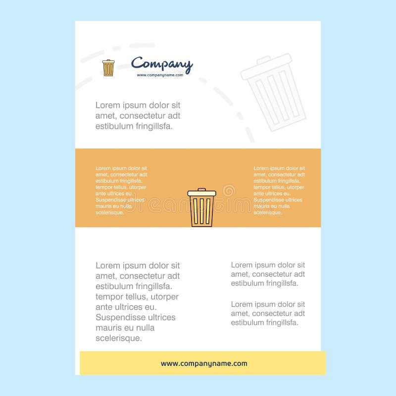 Garbage Annual Report Template Design Concept Stock Illustrations – 43 ...