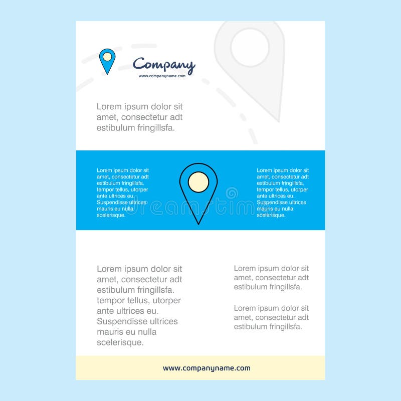 Template Layout for Map Location Comany Profile ,annual Report ...